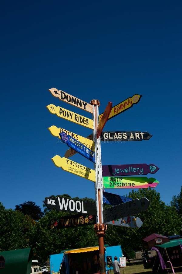 Directions signpost. stock photo. Image of gypsy, sign - 12646284