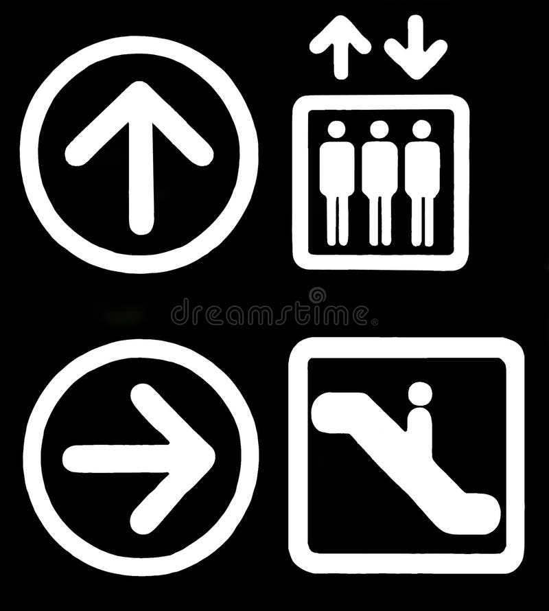 Directions Signs Elevator Stock Illustrations – 4 Directions Signs ...