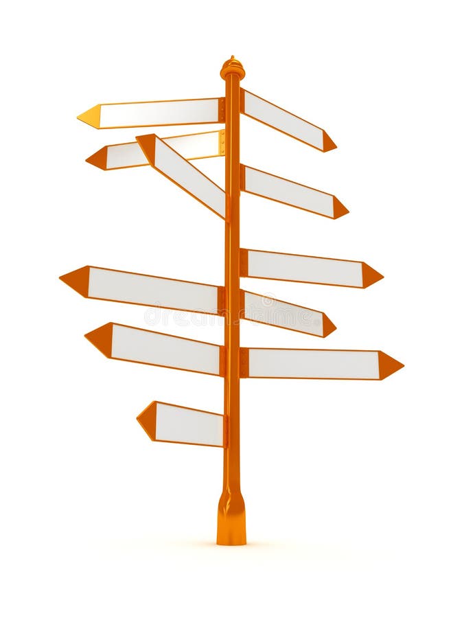 Directions Signs Over White Background Stock Illustration ...