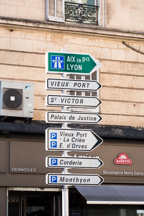 Directions Signs on the Road Showing the Nearby Places in the City of ... Directions Signs on the Road Showing the Nearby Places in the City of ...