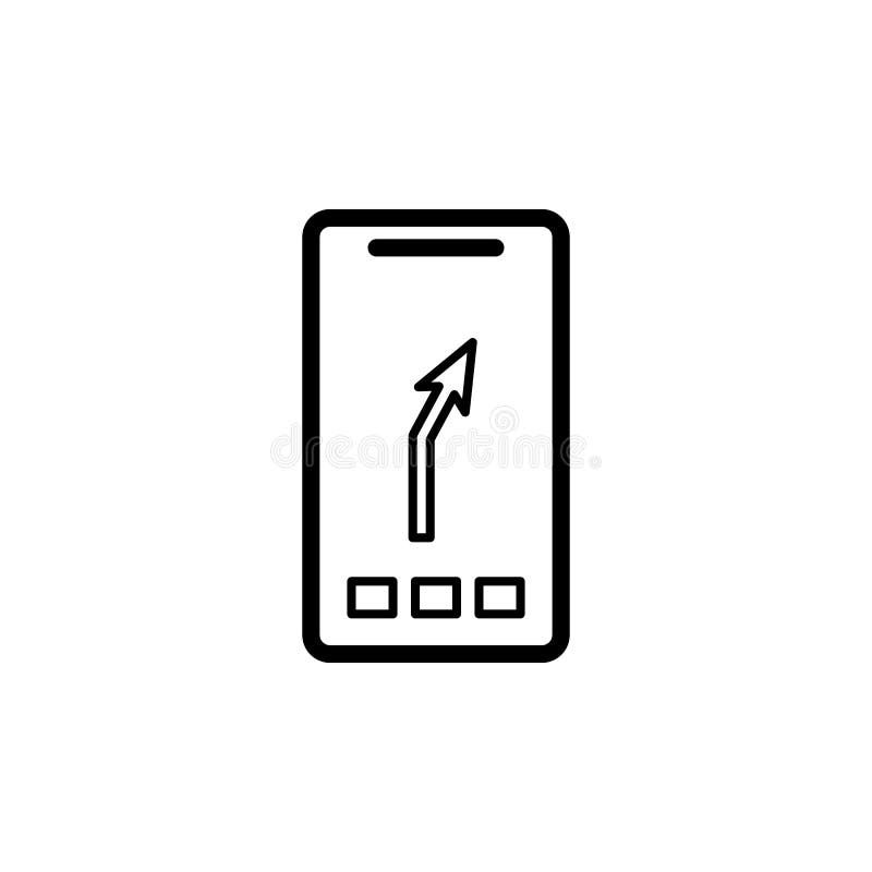 Directions in a Smart Phone Icon. Element of Navigation for Mobile ...