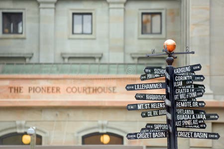 Directions to landmarks stock photo. Image of courthouse - 13201032