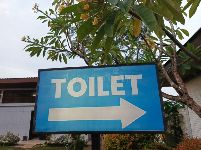 Directions To the Toilet at the Rest Area Stock Image - Image of rest ...
