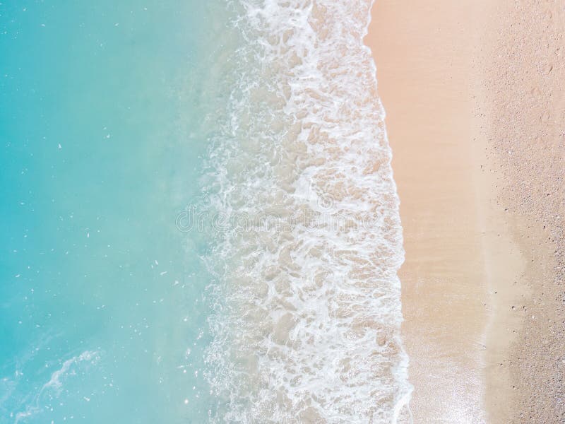 Directly Above Overhead View of Sea Beach Stock Image - Image of aerial ...