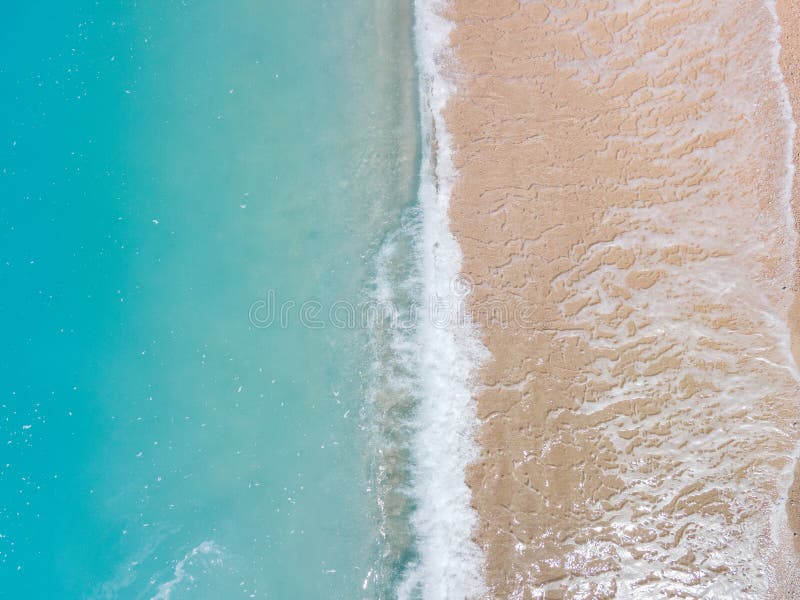 Directly Above Overhead View of Sea Beach Stock Image - Image of ...