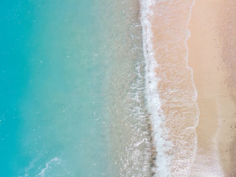 Directly Above Overhead View of Sea Beach Stock Photo - Image of shore ...