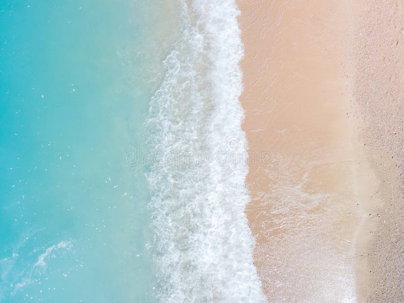 Directly Above Overhead View of Sea Beach Stock Photo - Image of waves ...
