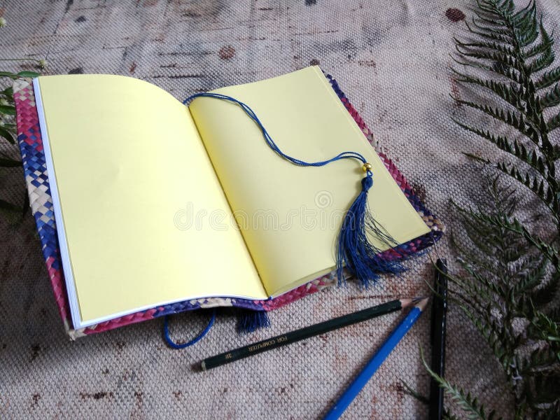 Directly Above the Shot of Handmade Notes and Plants on the Table Stock ...