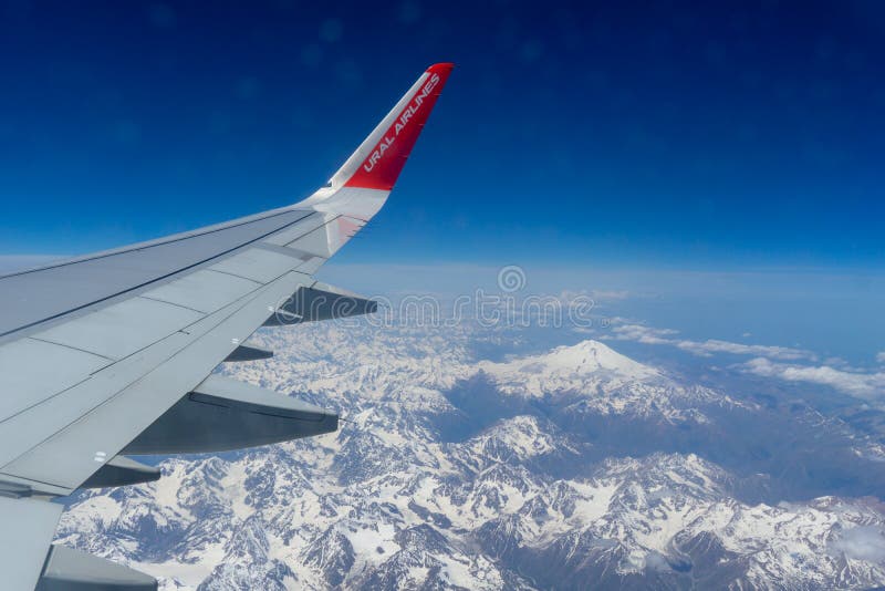 Directly Above View of the Caucasus Mountains from the Plane Editorial ...