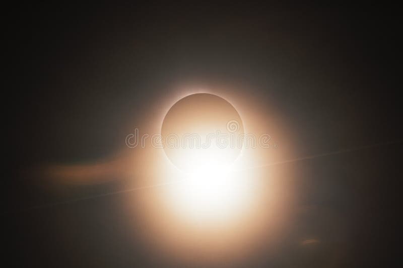 Total Solar Eclipse - Flare after Totality Stock Photo - Image of 2024 ...