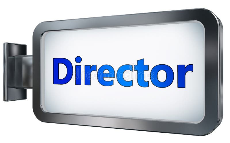 Director on billboard stock illustration. Illustration of equipment ...