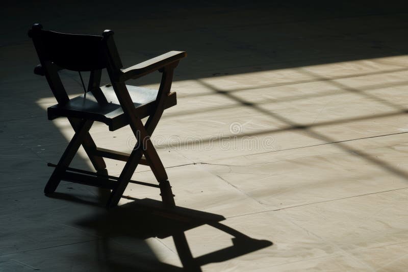 Director Chair Shadow on a Studio Floor Stock Photo - Image of ...