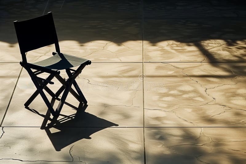 Director Chair Shadow on a Studio Floor Stock Photo - Image of chair ...