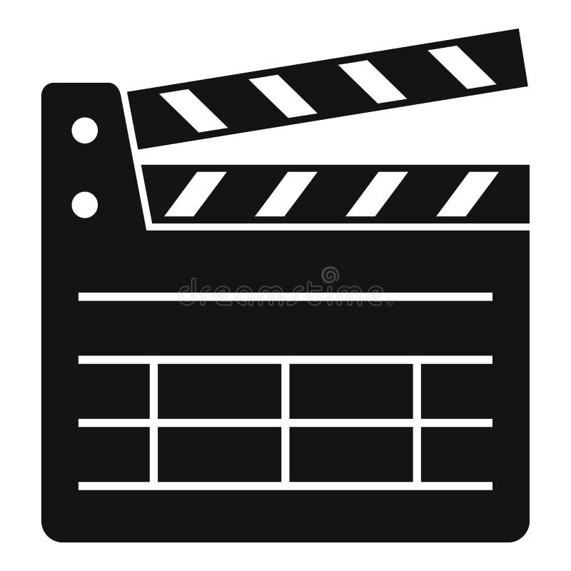 Director Clapper Icon, Simple Style Stock Vector - Illustration of ...