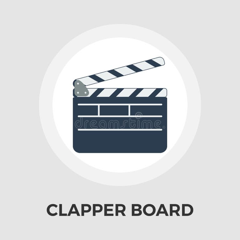Director Clapperboard Flat Icon Stock Vector - Illustration of clapperboard, camera: 90290994