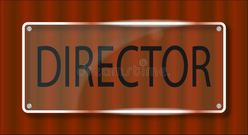 Director Door Plaque stock vector. Illustration of clear - 113795712