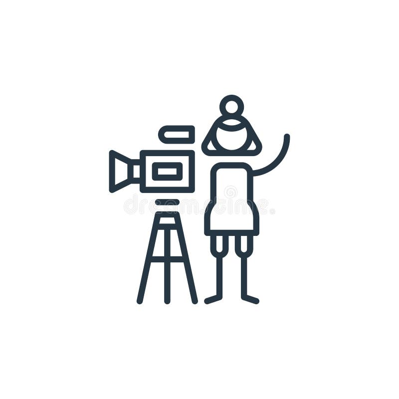 Director Icon Vector from Graphic Design Concept. Thin Line ...