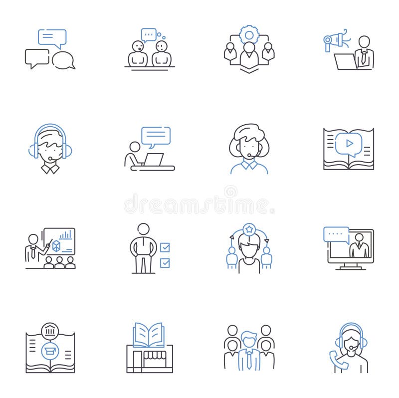 Director Line Icons Collection. Leadership , Visionary , Strategy ...
