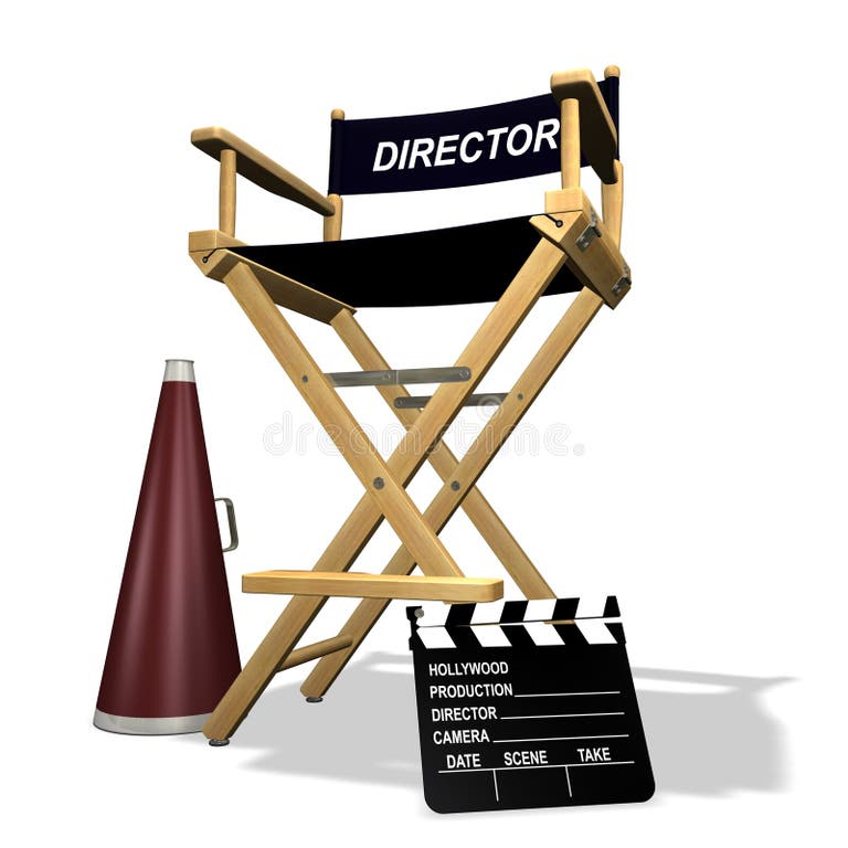 Directors chair stock illustration. Illustration of staring - 1147334
