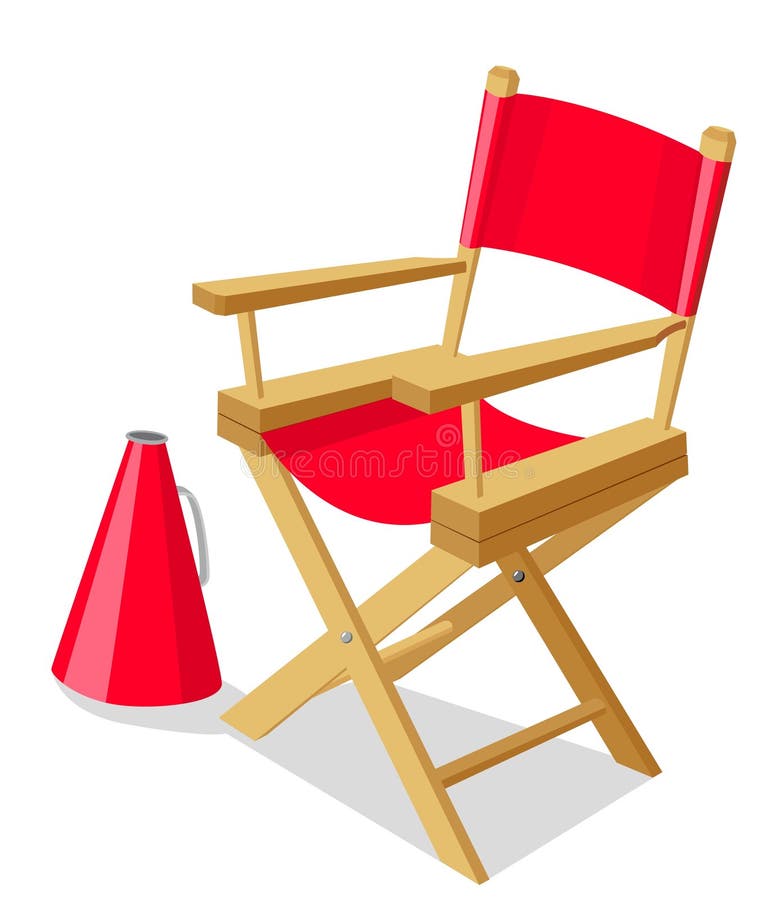 Director s chair. stock vector. Illustration of clip, action - 7912062