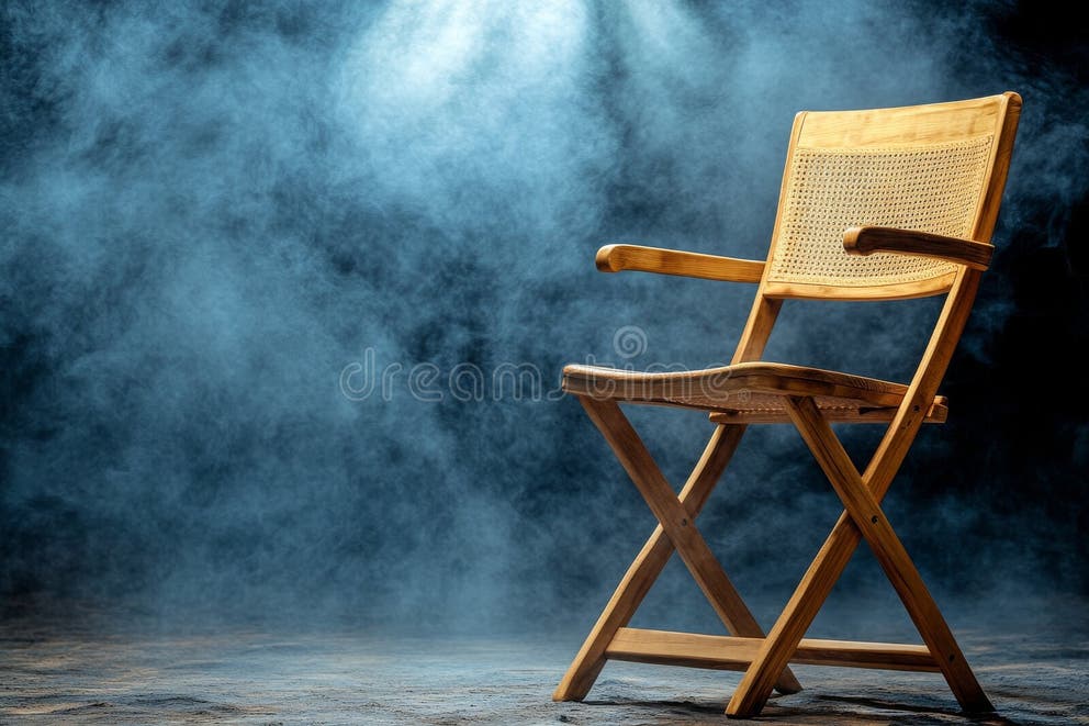 The Director S Chair, Highlighted by a Beam of Light, Signifies the ...