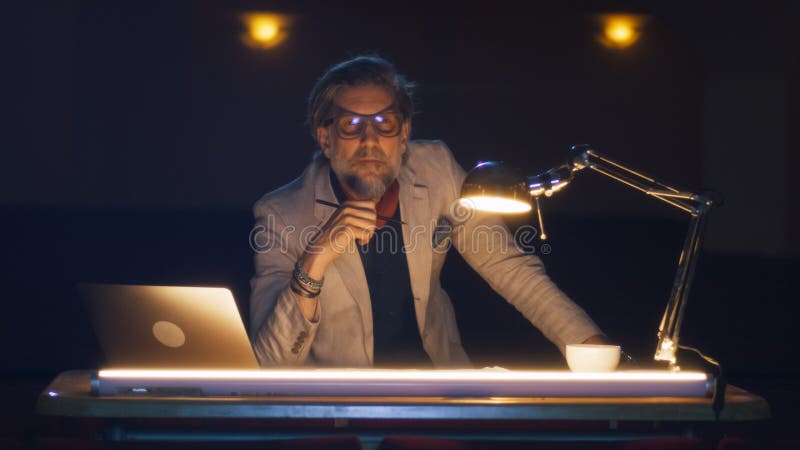 Director Making Notes in the Script Stock Image - Image of play ...