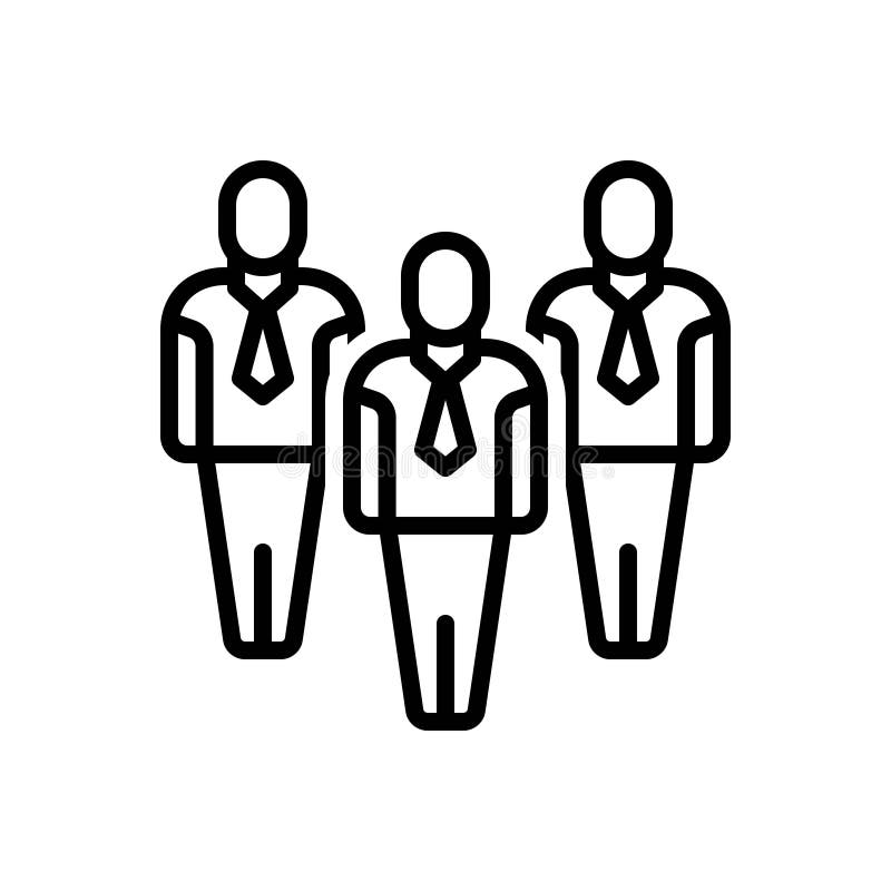 Black Line Icon for Directors, Executive and Boss Stock Vector ...