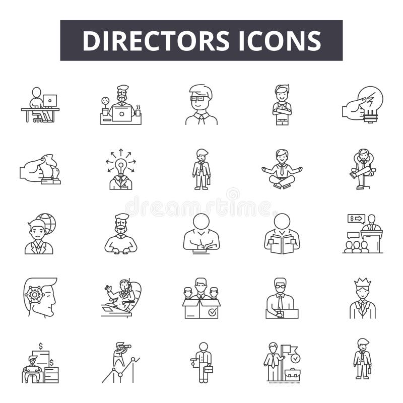 Board of Directors Meeting Line Icon Concept. Board of Directors ...