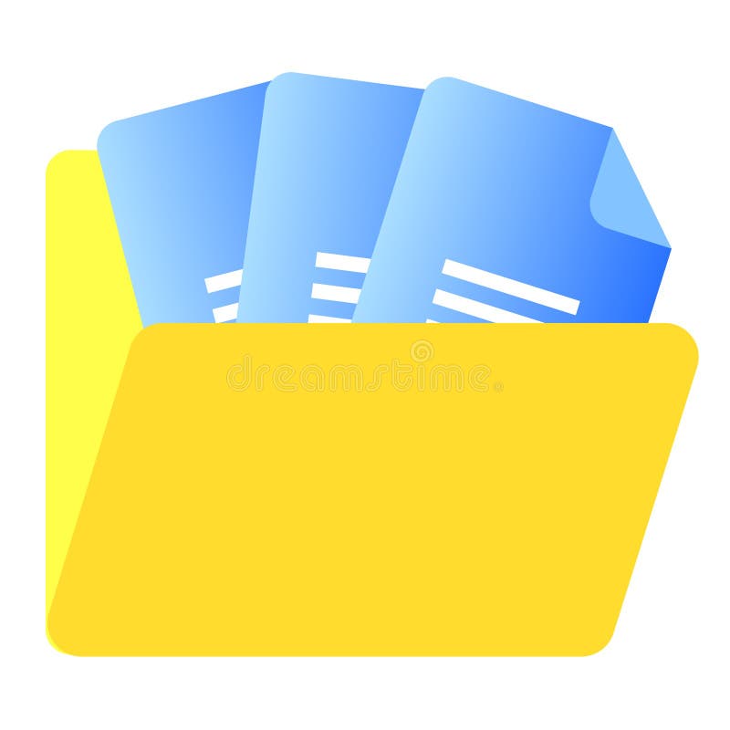 Directory with files stock vector. Illustration of computer - 332692178