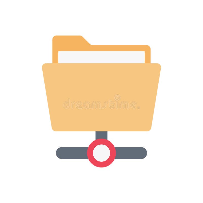 Directory flat color icon stock vector. Illustration of files - 193683836