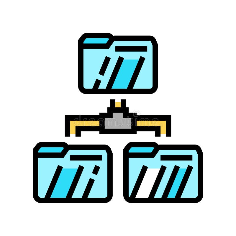 Directory Folder Color Icon Vector Illustration Stock Illustration ...