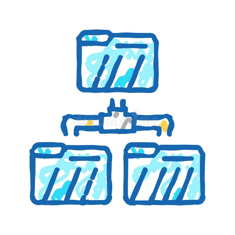 Directory Folder Icon Doodle Illustration Stock Illustration ...