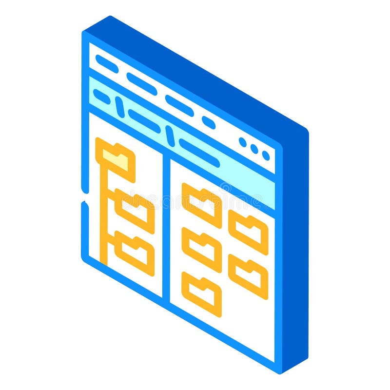 Directory Folder Isometric Icon Vector Illustration Stock Vector ...