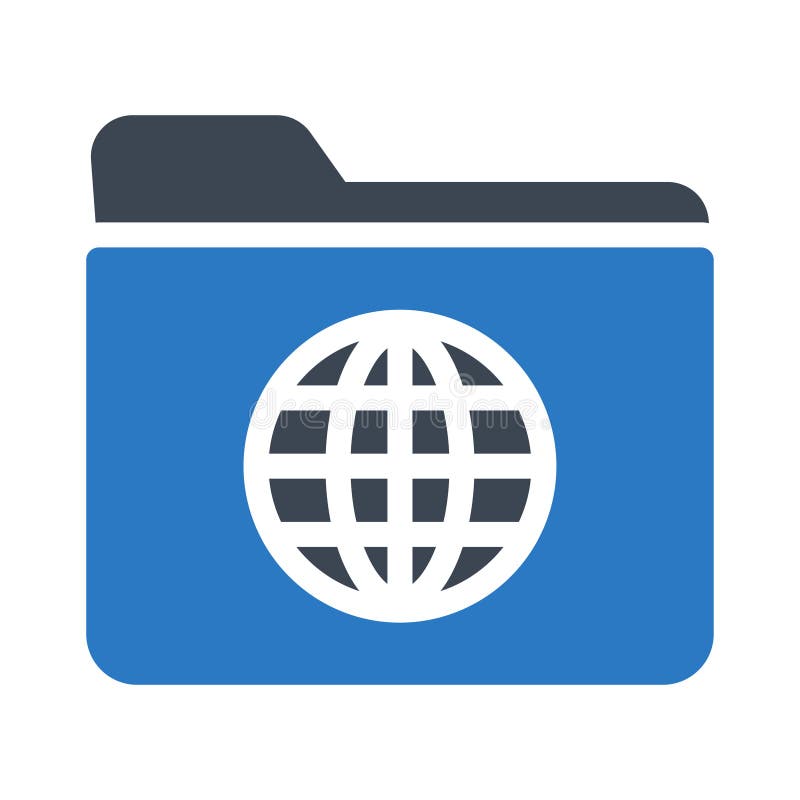 Directory Glyph Color Flat Vector Icon Stock Illustration ...