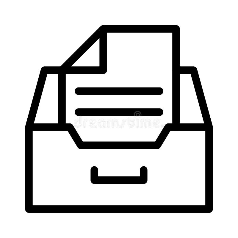 Directory Vector Thin Line Icon Stock Illustration - Illustration of ...