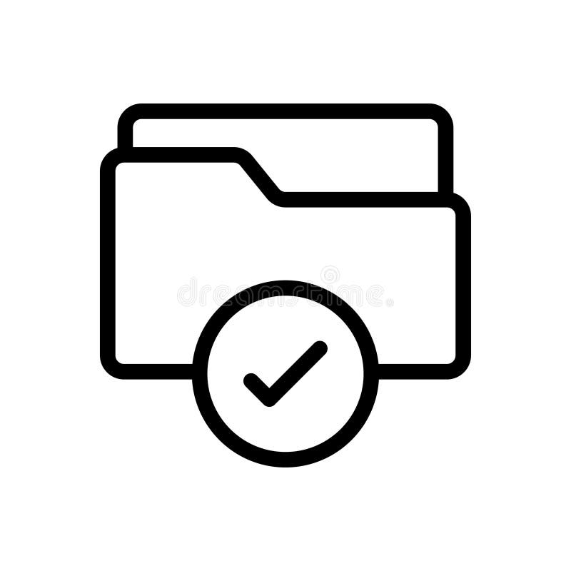 Directory Vector Thin Line Icon Stock Vector - Illustration of choose ...