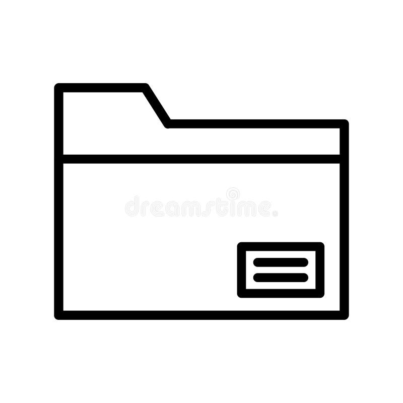 Directory Thin Line Vector Icon Stock Vector - Illustration of ...