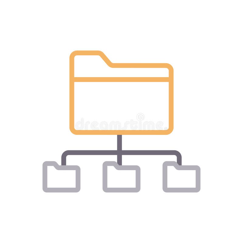 Directory Vector Color Line Icon Stock Vector - Illustration of network ...