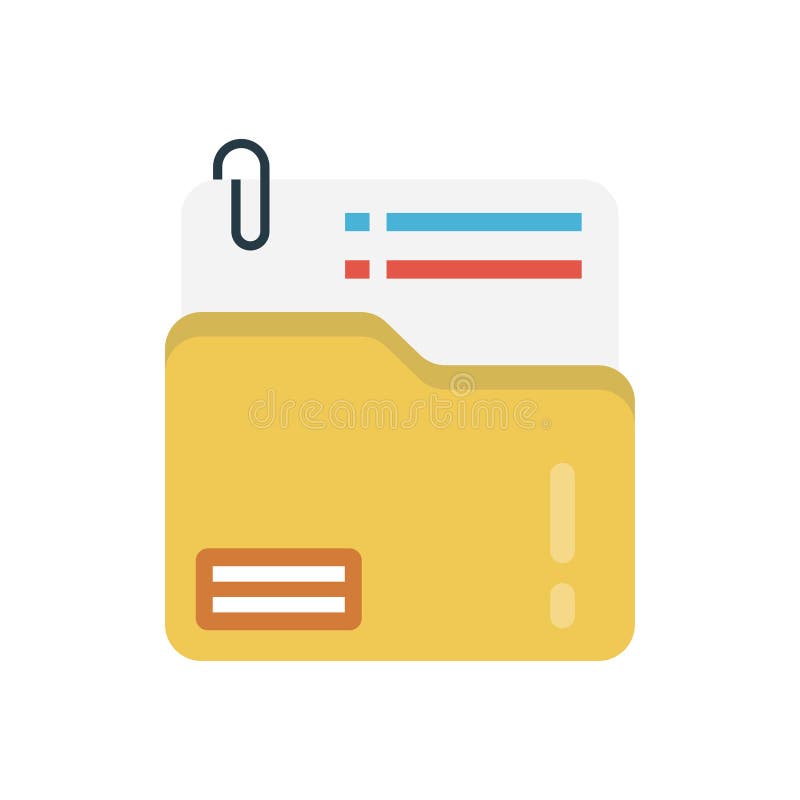 Directory Vector Flat Color Icon Stock Illustration - Illustration of ...