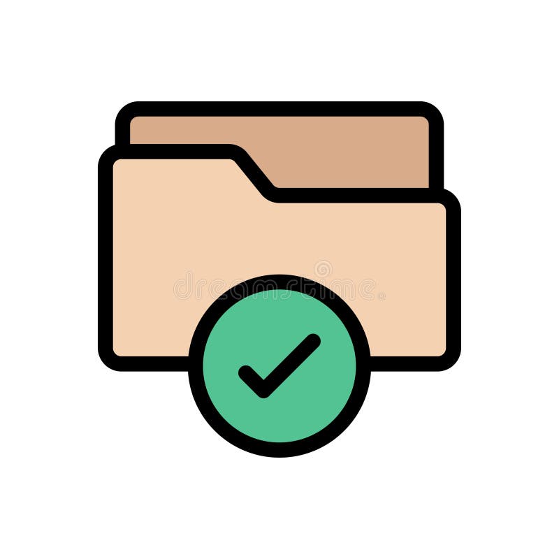 Directory Vector Line Colour Icon Stock Vector - Illustration of ...