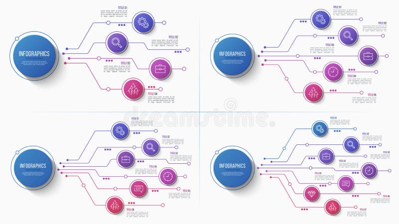 Dirigez Le Diagramme De Structure Infographic De 4 5 6 7 Options ...