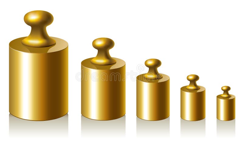 Dirigez Les Poids De Fer De Calibrage Sur Un Fond Blanc Illustration de ...