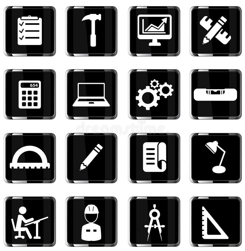 Dirigir simplemente iconos ilustración del vector. Ilustración de ...