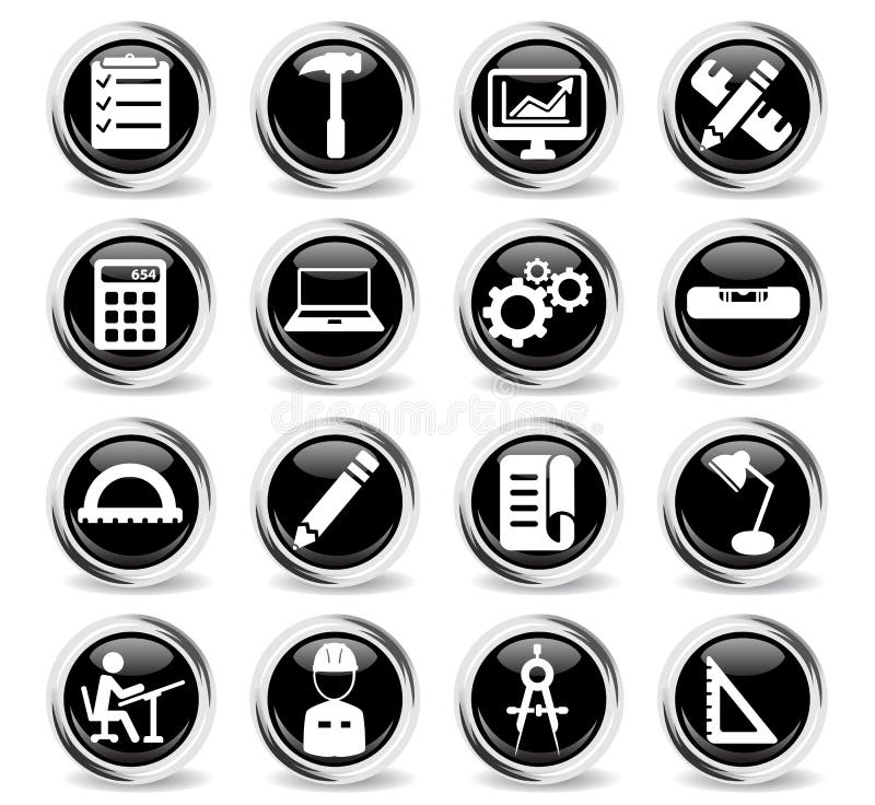 Dirigir simplemente iconos ilustración del vector. Ilustración de listo ...