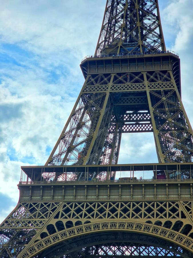 Partial Shot of Eifel Tower& X27;s First Floor Stock Image - Image of ...
