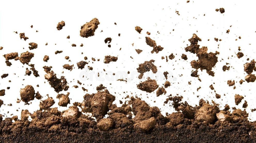 Dirt flying in the air stock illustration. Illustration of flying ...