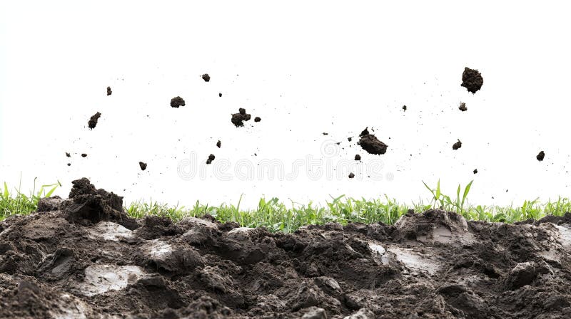 Dirt flying from ground stock illustration. Illustration of ground ...