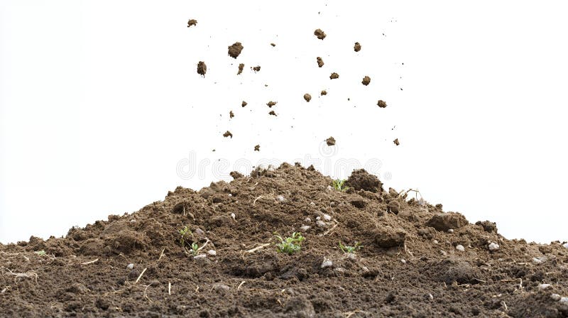 Dirt Flying Off a Mound of Soil Stock Illustration - Illustration of ...