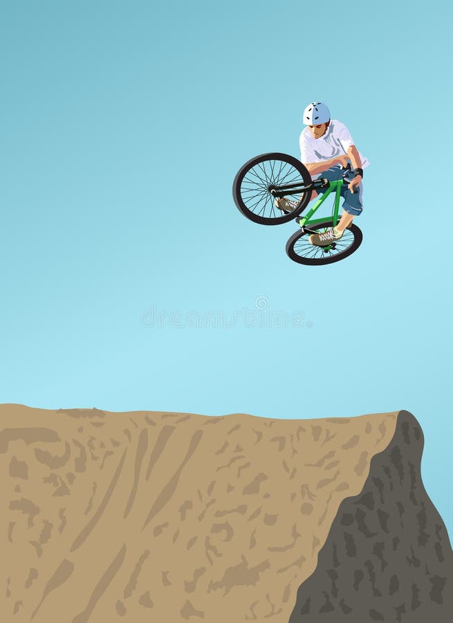 Dirt jumping stock vector. Illustration of dirt, copy - 3050557