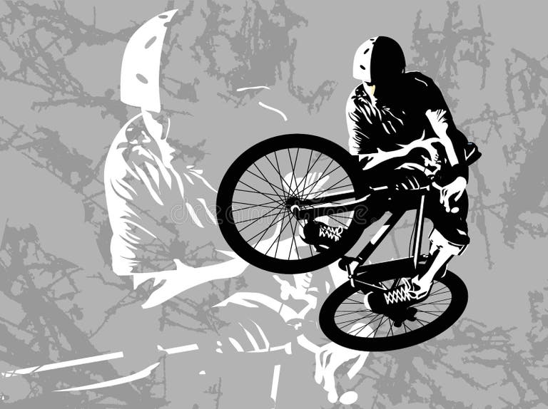 Dirt jumping stock vector. Illustration of dirt, copy - 3050557